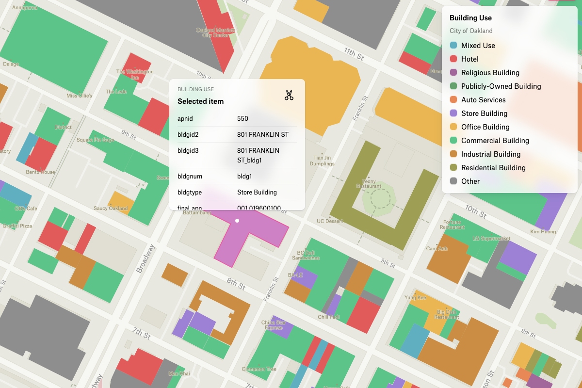 Oakland Building Use - Felt Map Gallery